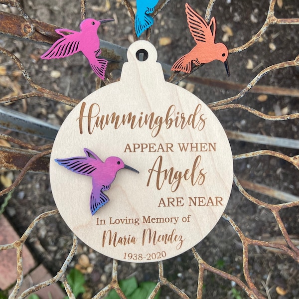 Hummingbird Memorial Ornament - Etsy