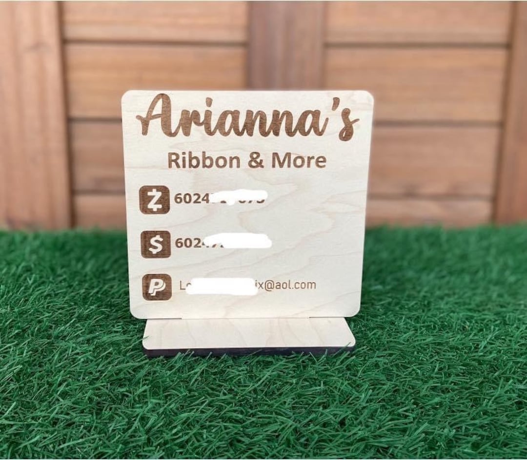 Personalized Payment Display. Business Display. Engraved Forms of ...