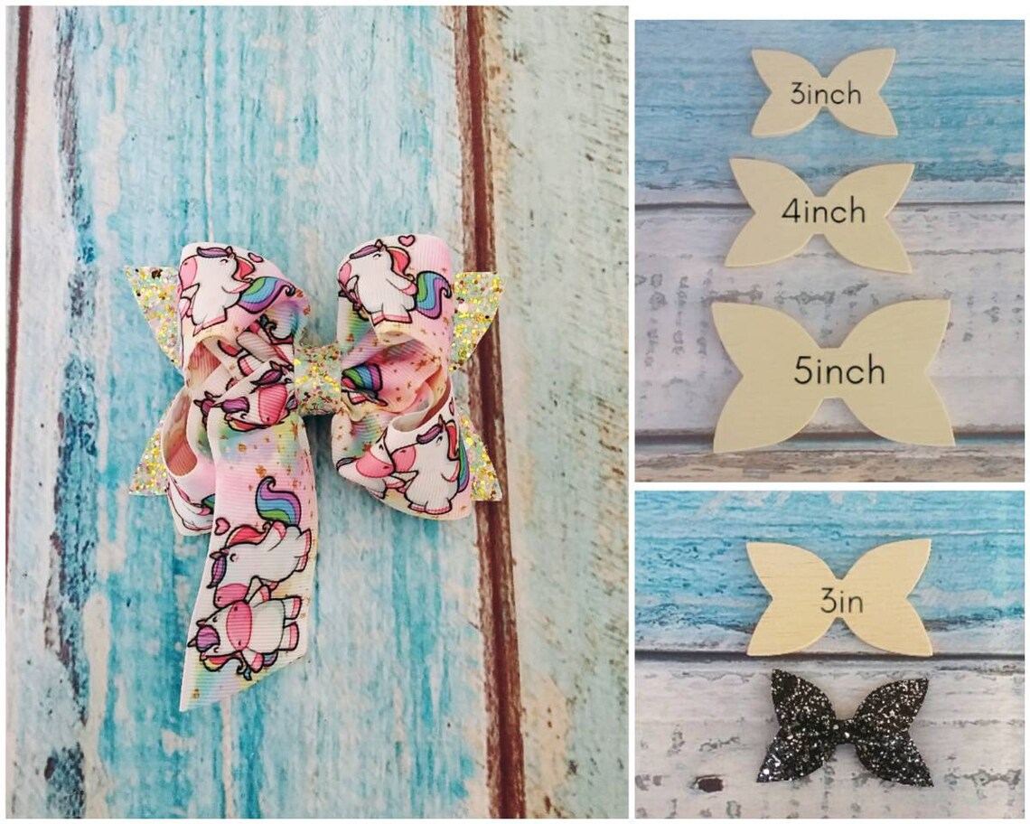Bow Templates,trace Wooden Templates, Set Includes 3inch 4inch 5inch ...