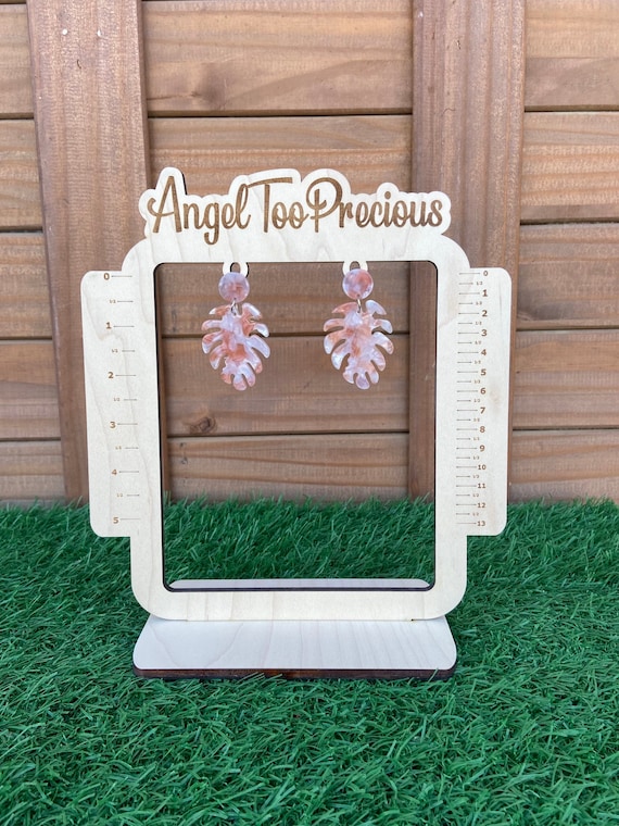 Personalized Earring Display. Showcase Earring Measuring | Etsy