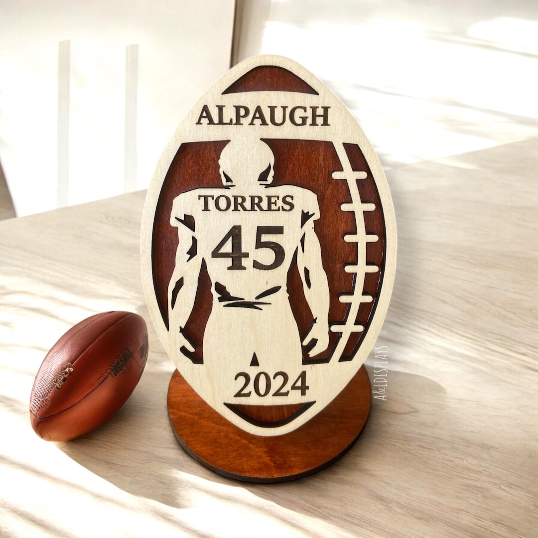 Personalized Football Stand, Personalized Team Spirit - Etsy