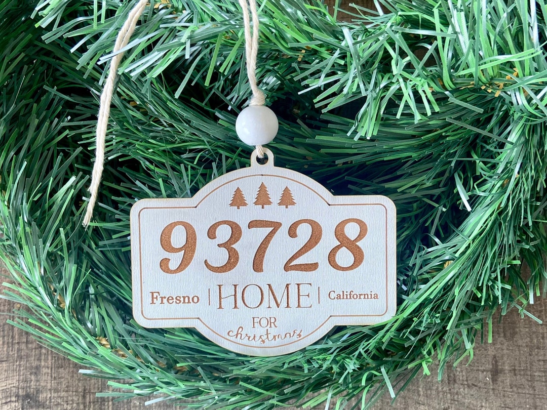 Zip Code Christmas Ornament, Personalized Ornament, Christmas Ornament - Etsy