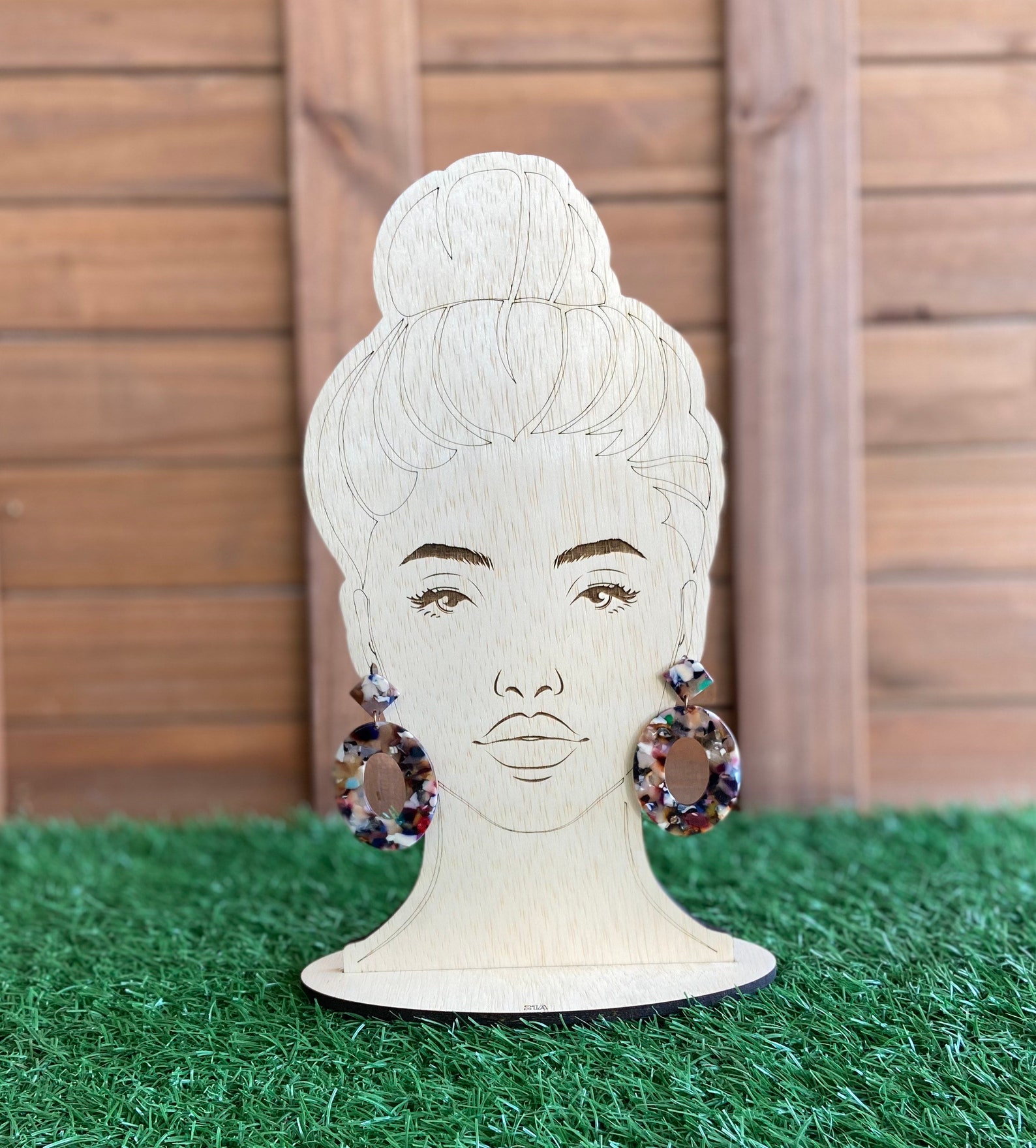 Earring Display/ Earring Face Stand High Bun Hair-women Face. - Etsy