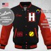 Custom Girls Varsity Softball Jacket Red Leather & Black Wool Premium ...