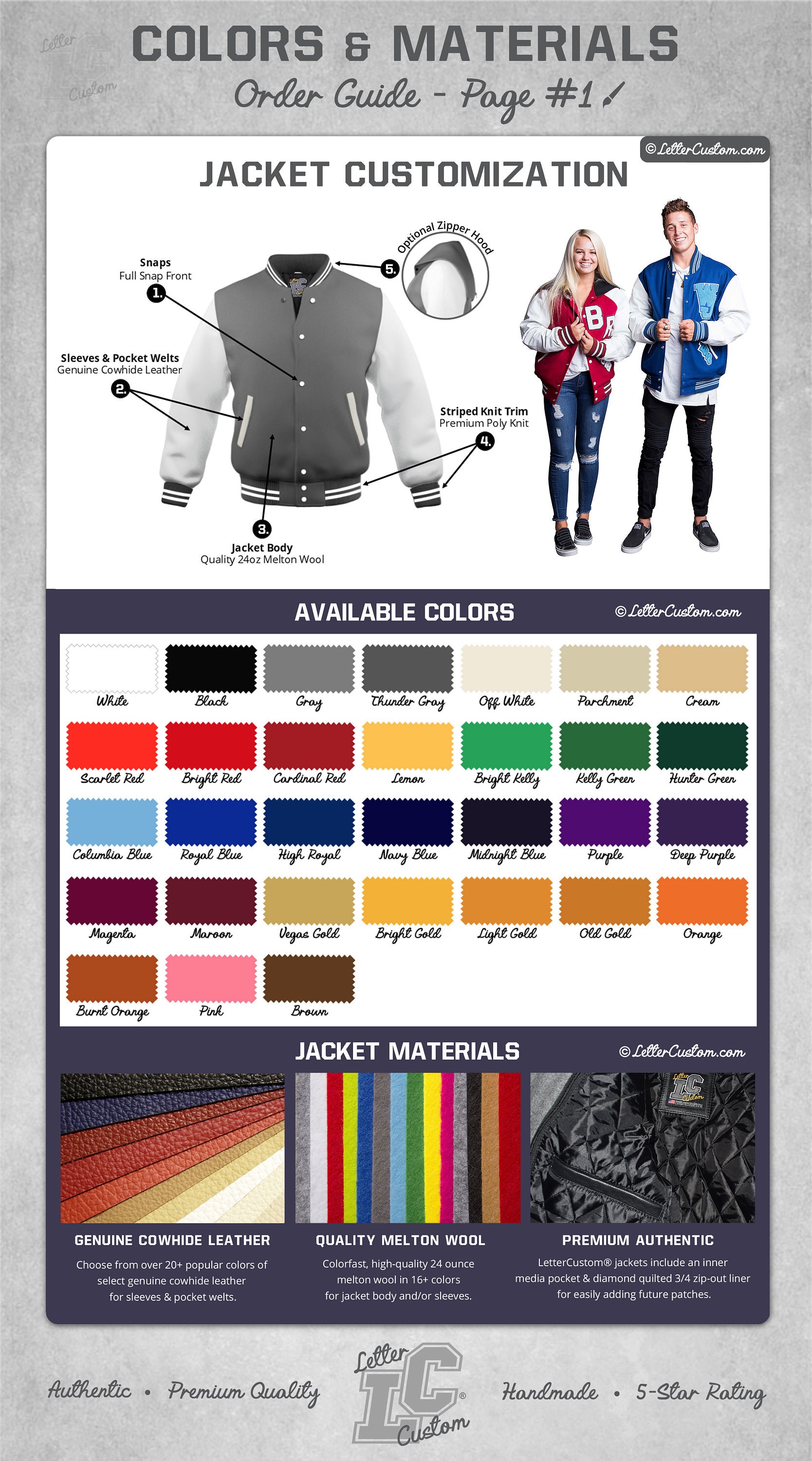 Custom Varsity Letterman Golf Jacket High School Graduation | Etsy