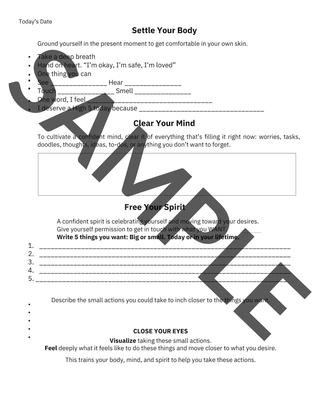 High 5 Journal - One Page Daily - Etsy