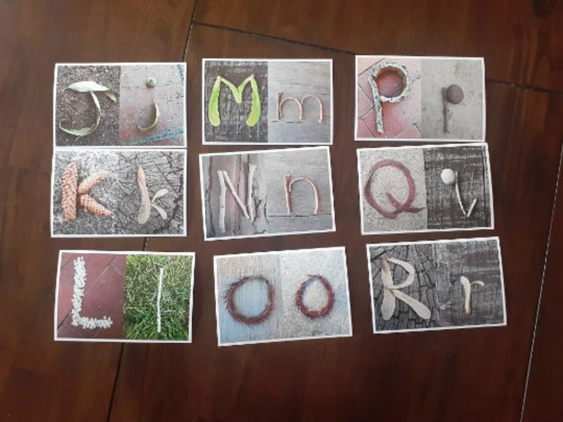 Digital Nature Alphabet Set--upper and Lower Case Abc--nature Abc ...
