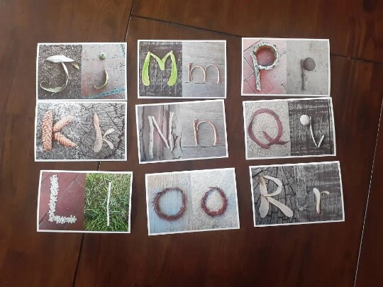Digital Nature Alphabet Set--upper and Lower Case Abc--nature Abc ...