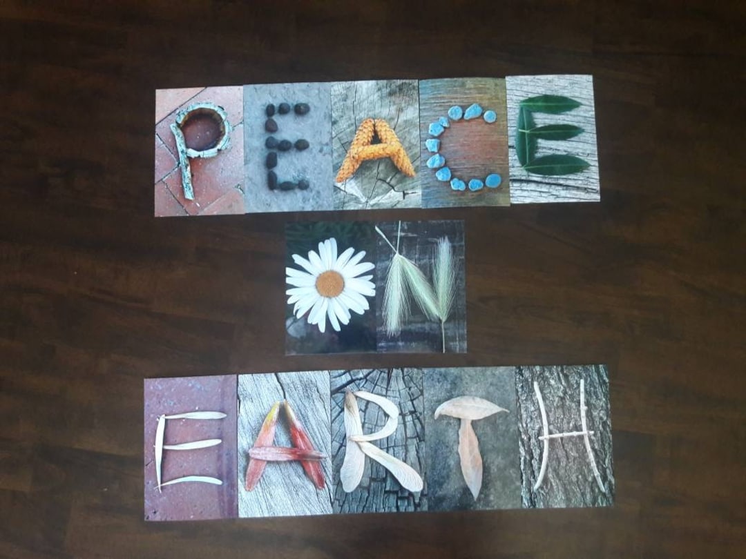 Peace on Earth Banner--nature Decor--rustic Christmas--nature Sign ...