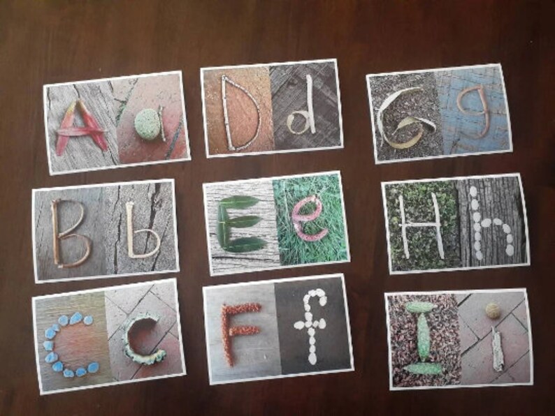 Digital Nature Alphabet Set--upper and Lower Case Abc--nature Abc ...