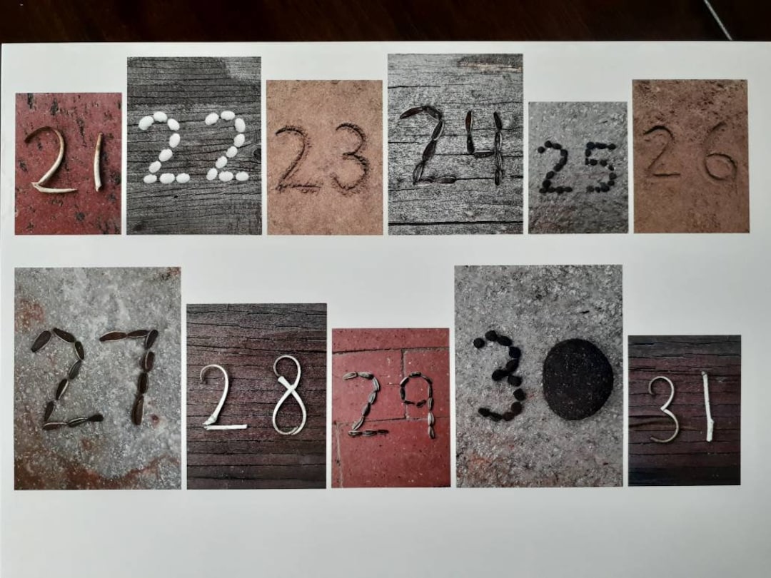 Nature Numbers 11-31--calendar Photo Numbers--farmhouse Classroom Decor ...