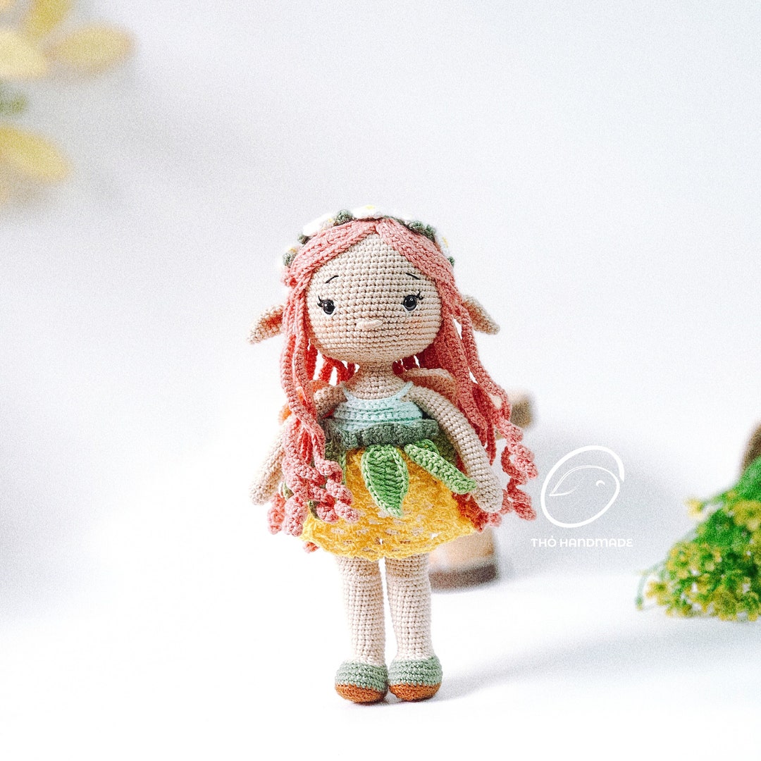 Amigurumi Fairy Crochet Stuffed Doll, Crochet Fairy Doll, Amigurumi Princess Doll, Handmade ...
