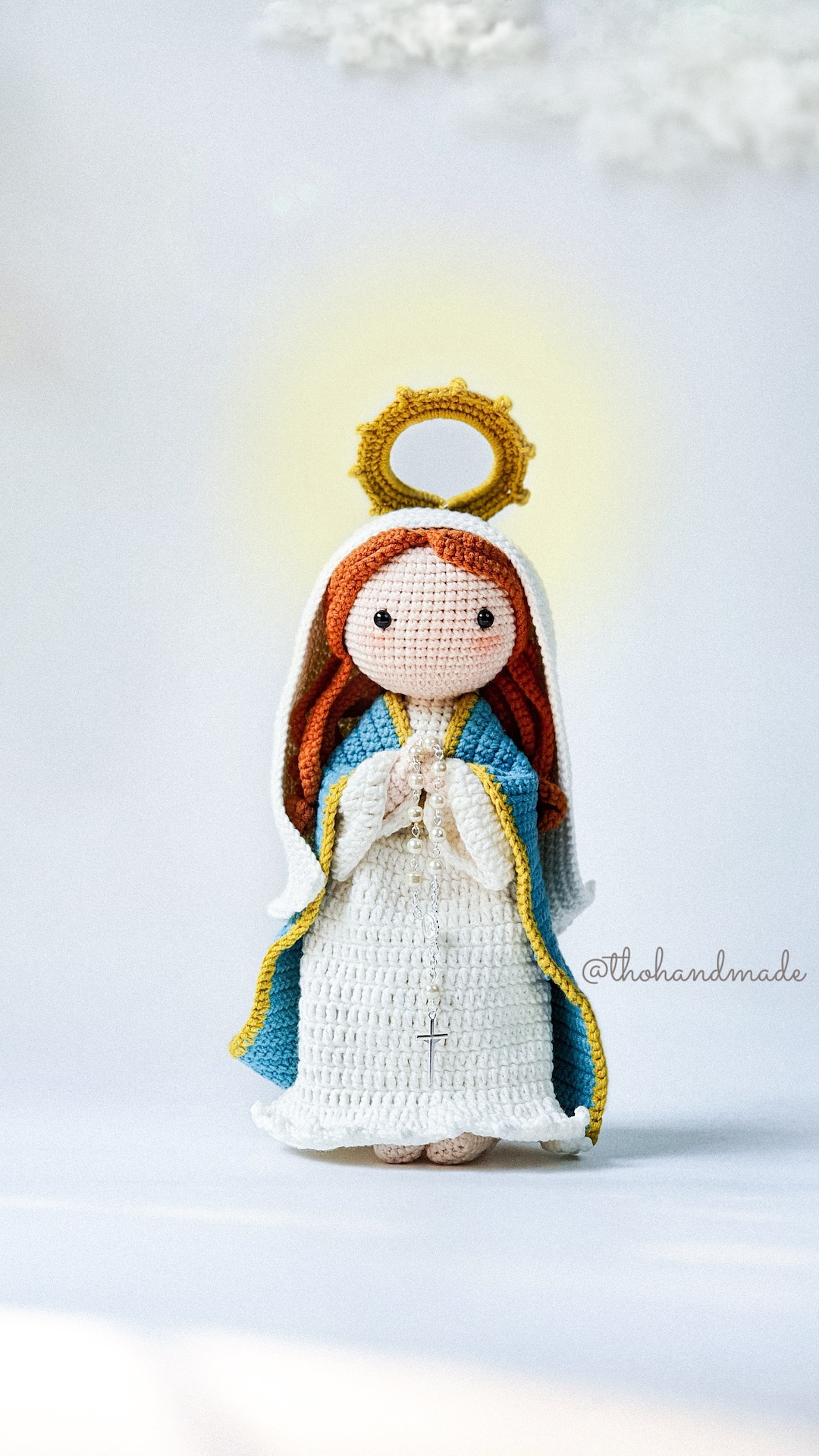 PATTERN: Blessed Virgin Mary Crochet Amigurumi, Virgin Mary Amigurumi ...