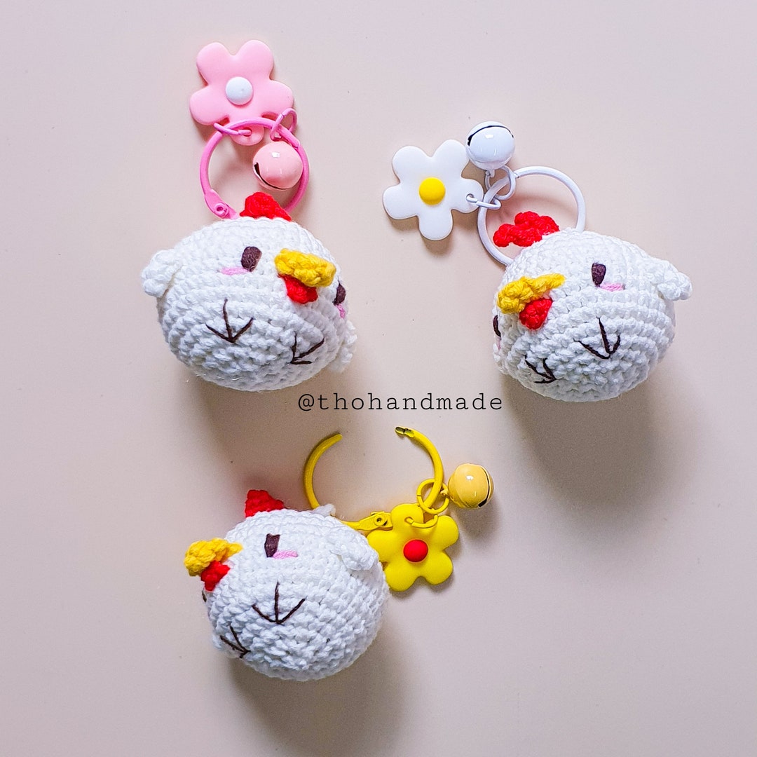 Crochet Baby Chicken Keychain, Crochet Amigurumi Keychain, Amigurumi ...