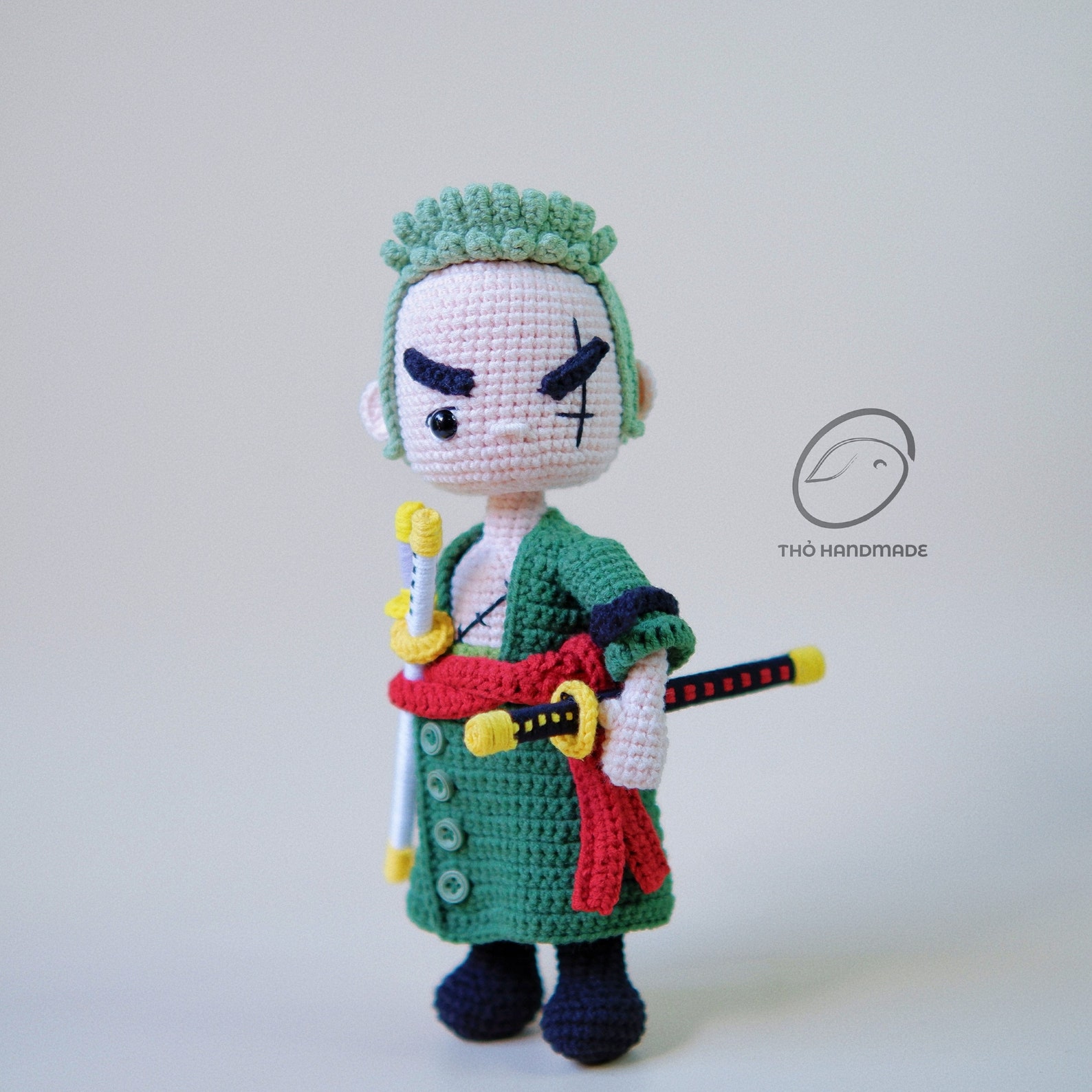 Poupée amigurumi au crochet Roronoa Zoro, pirates amigurumi anime ...