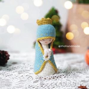 PATTERN: Blessed Virgin Mary Crochet Amigurumi, Virgin Mary Amigurumi ...