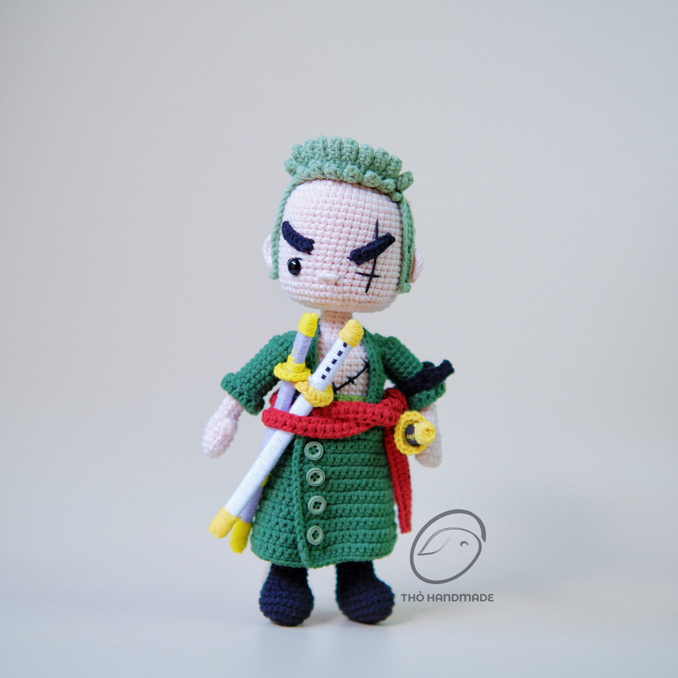 Poupée amigurumi au crochet Roronoa Zoro, pirates amigurumi anime ...