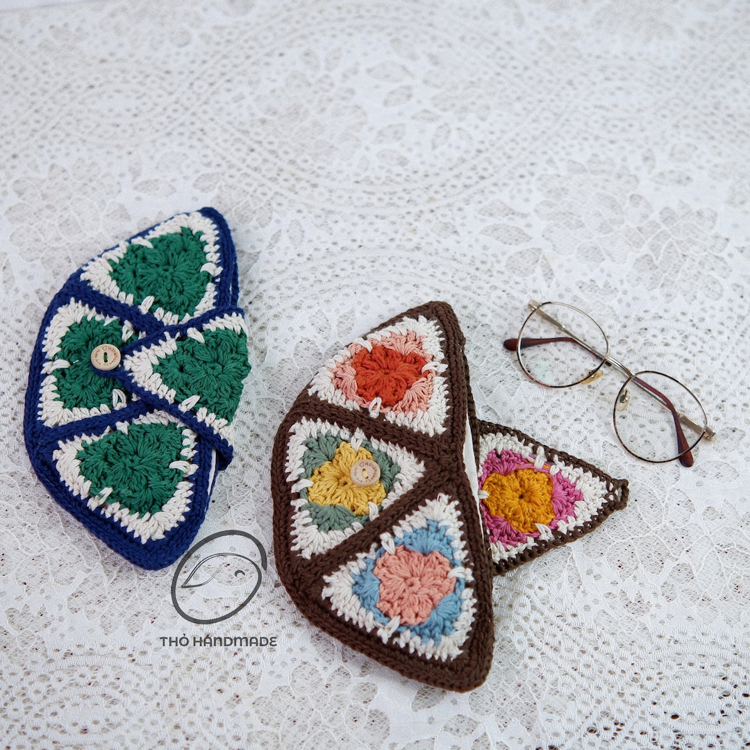 Crochet Glasses Case, Handmad Glasses Case, Crochet Grand Triangle ...