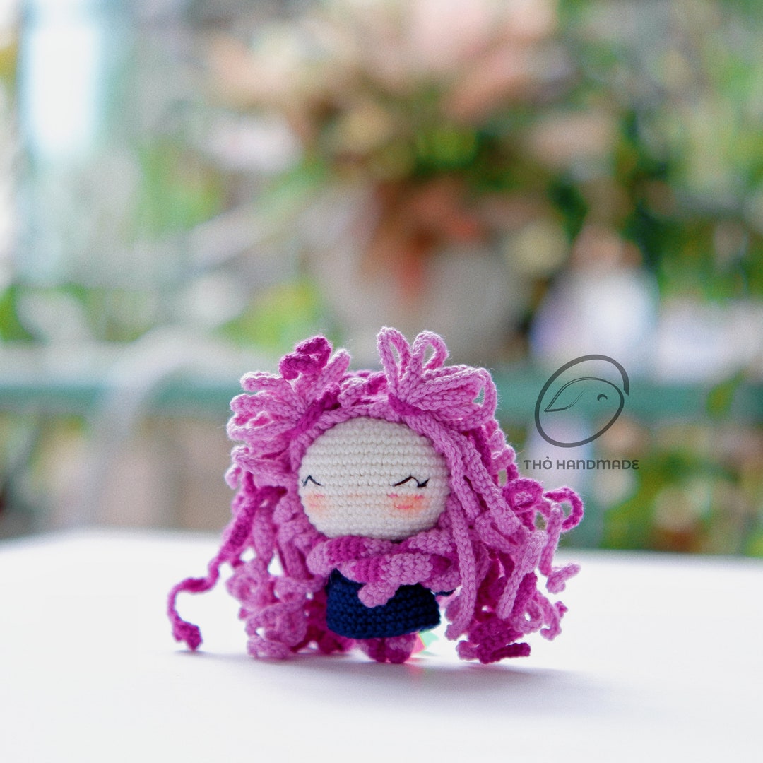 Crochet Mini Doll Keychain, Amigurumi Doll Keychain, Stuffed Keychain ...
