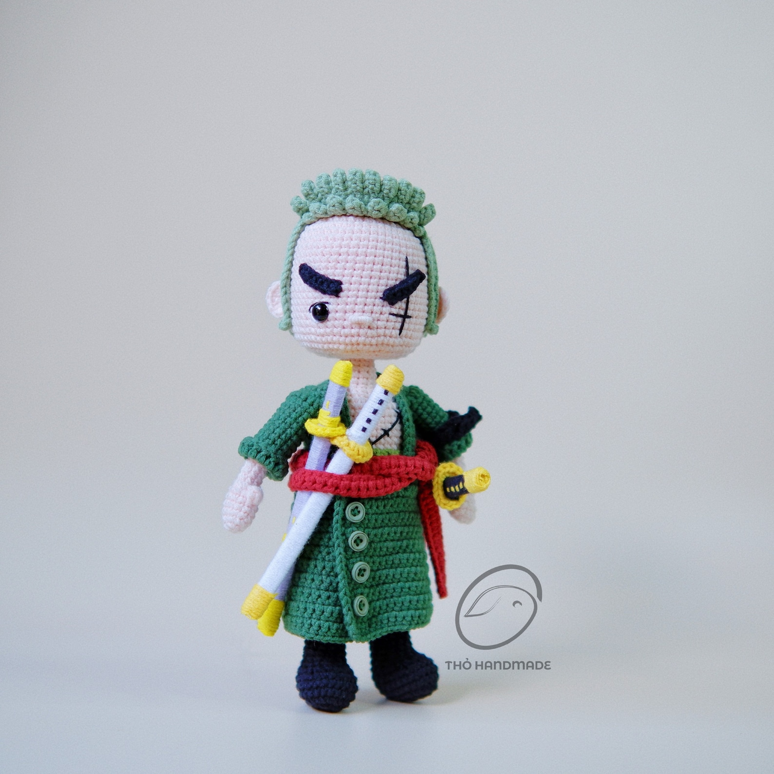 Poupée amigurumi au crochet Roronoa Zoro, pirates amigurumi anime ...