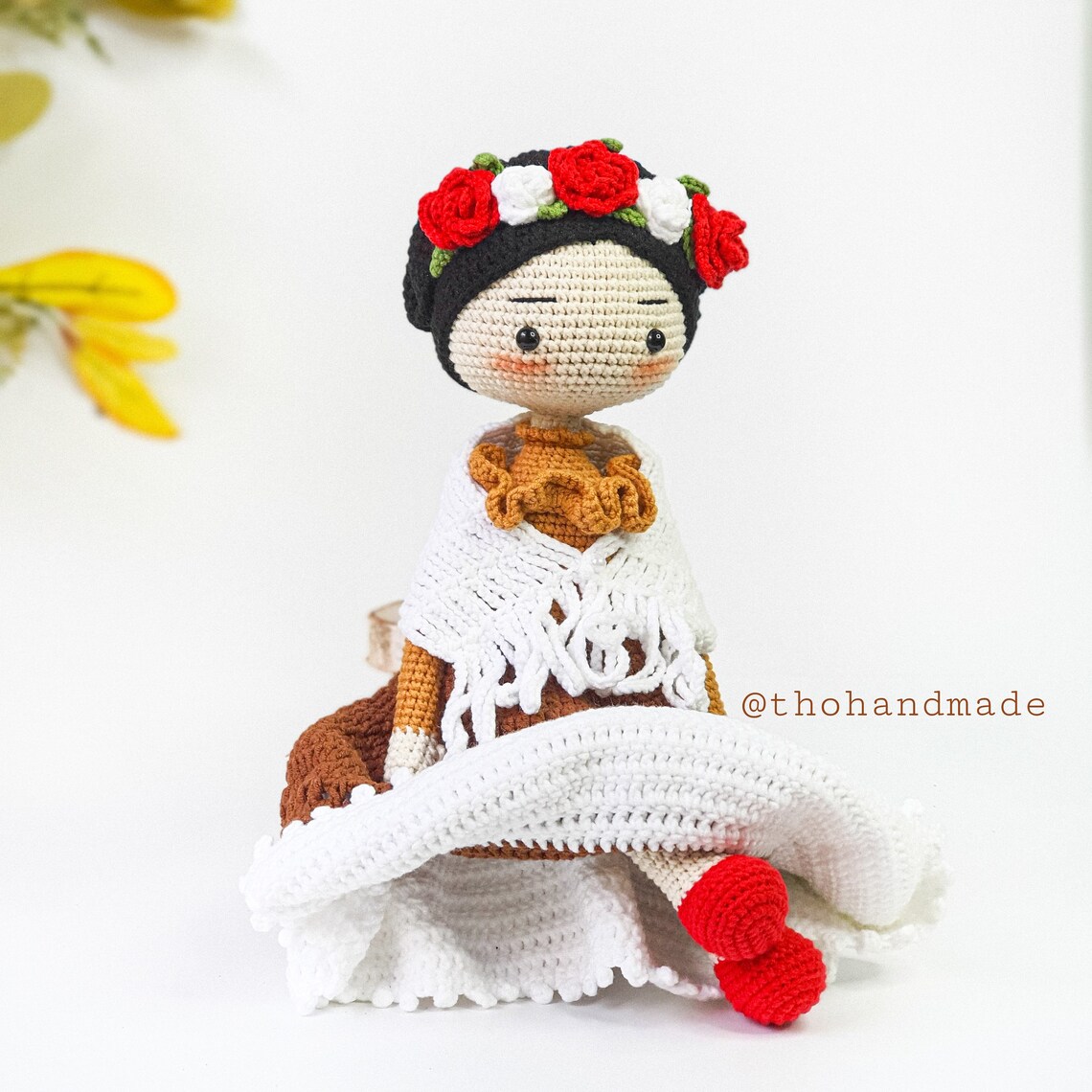 Crochet Doll Frida Kahlo Crochet Doll for Sale Amigurumi - Etsy