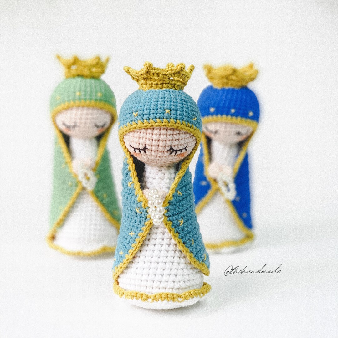 PATTERN: Blessed Virgin Mary Crochet Amigurumi, Virgin Mary Amigurumi ...