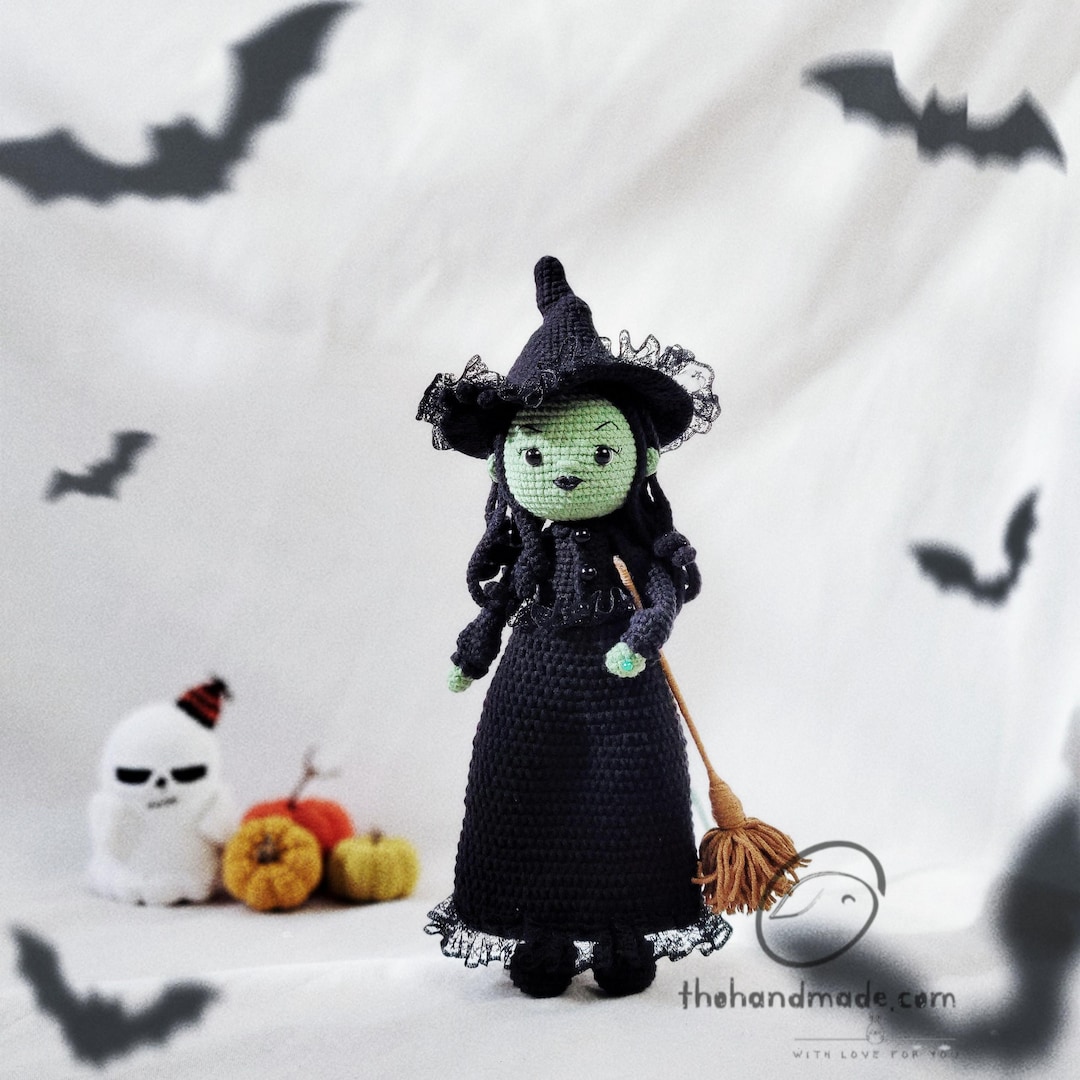Wicked Crochet Amigurumi Doll, Crochet Witch Doll, Amigurumi Witch ...