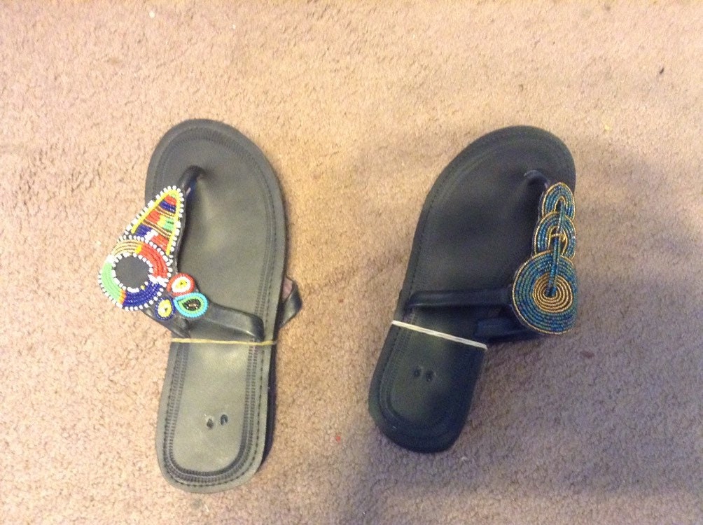 Maasai Sandals/kenyan Beaded Leather Sandals/african Sandals - Etsy