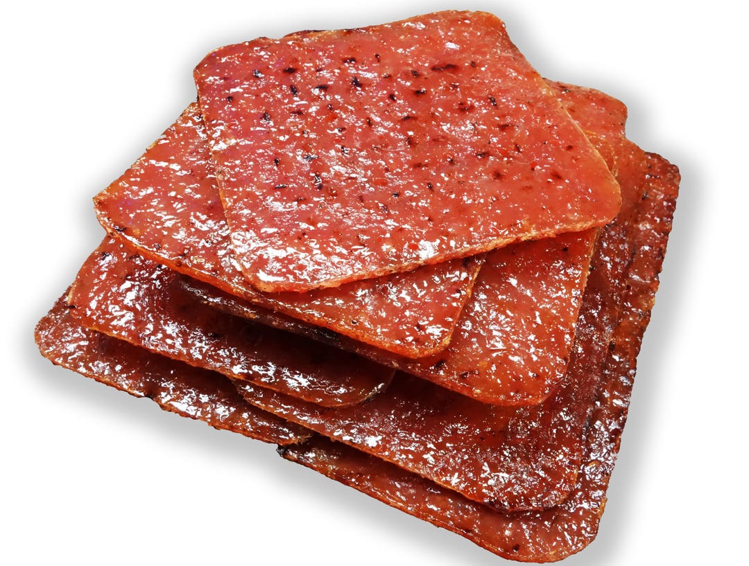 Fire-grilled Tender Pork Jerky (original Flavor - Square Shaped ...