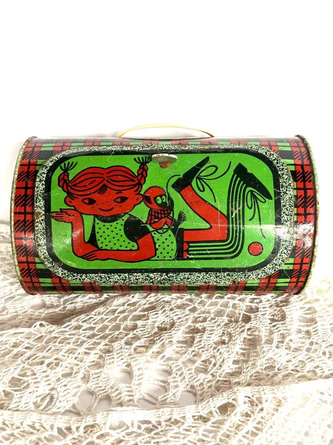 Vintage Soviet Kids Toy Tin Bag Vintage Child Lunch Box Tin USSR Old ...