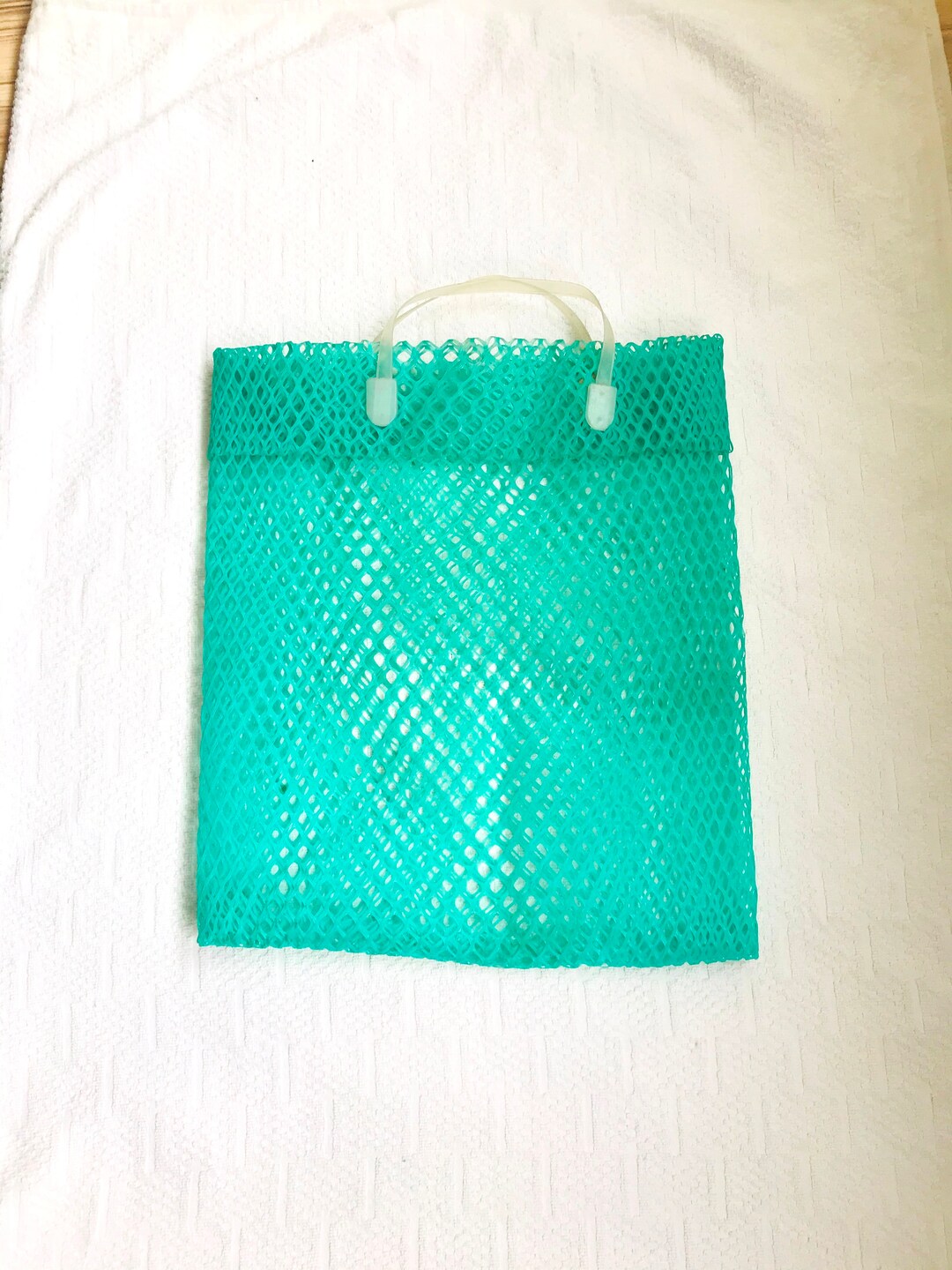 Vintage Green Plastic Mesh Bag Shopping Bag Tote Bag Summer - Etsy