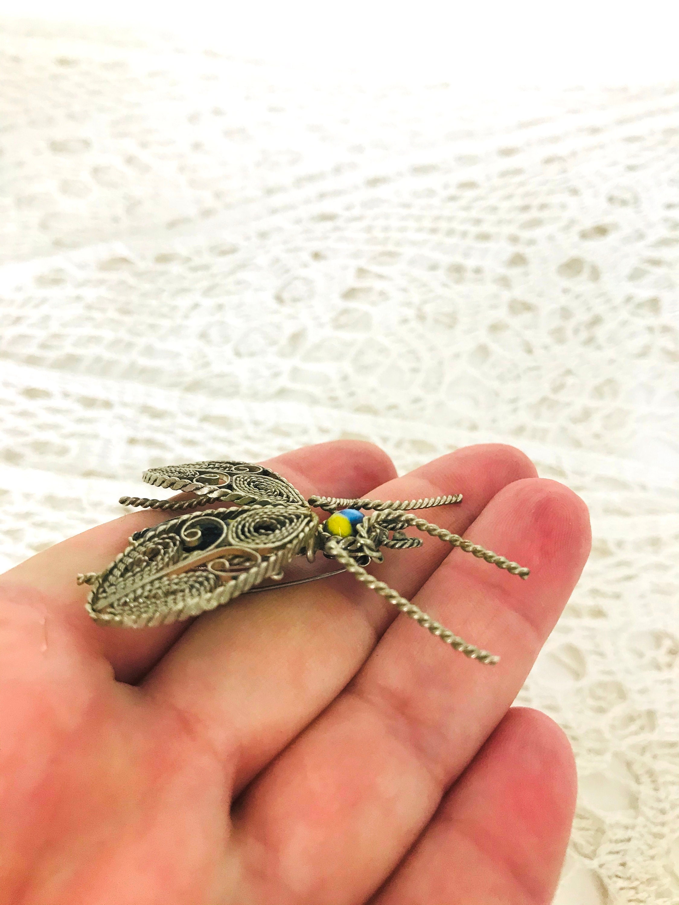 Vintage Fly Brooch Filigree Accessory Brooch in Shape of Fly - Etsy