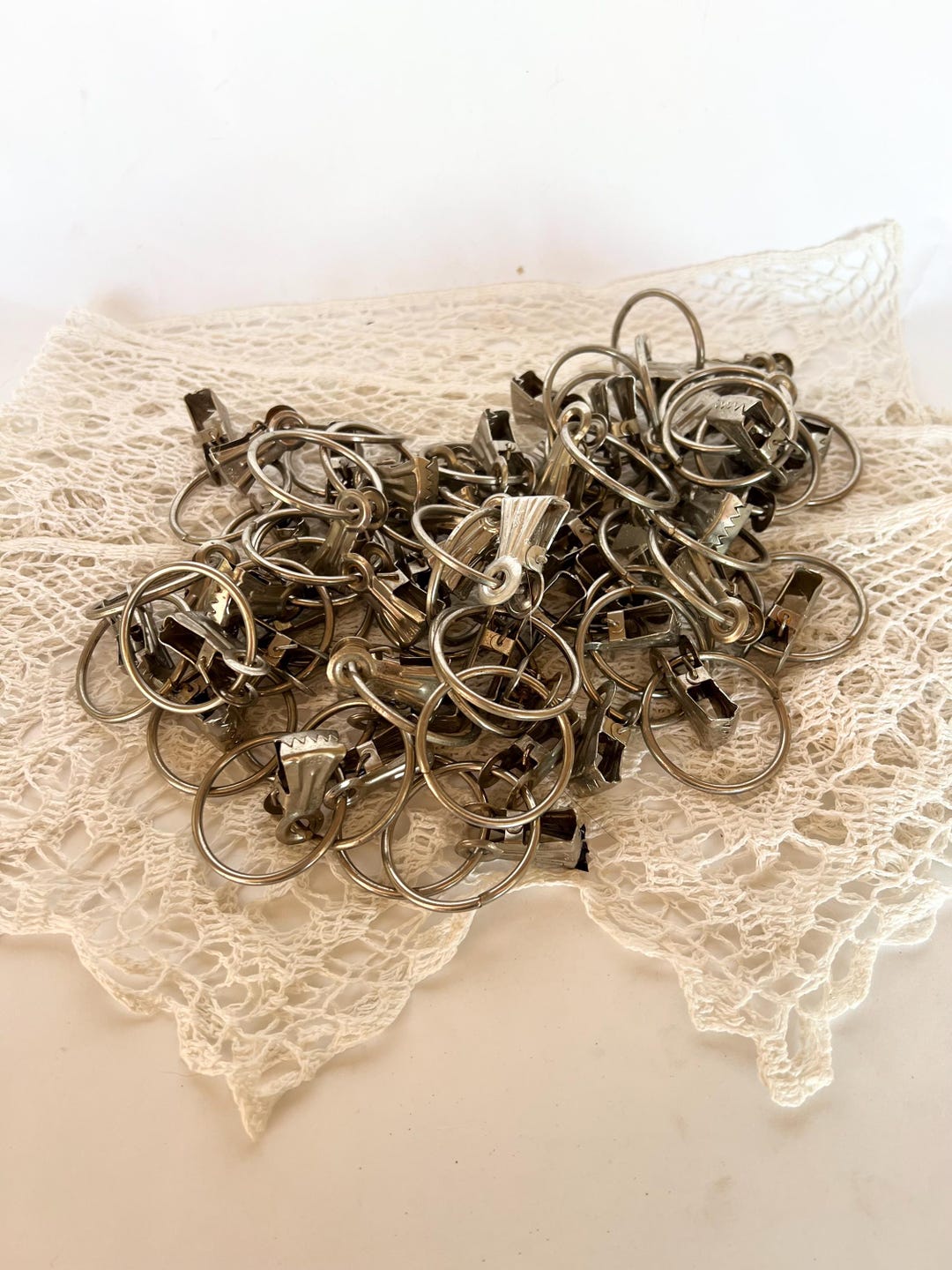 50 Vintage Small Curtain Clips Curtain Ring Set Curtain Rings With ...