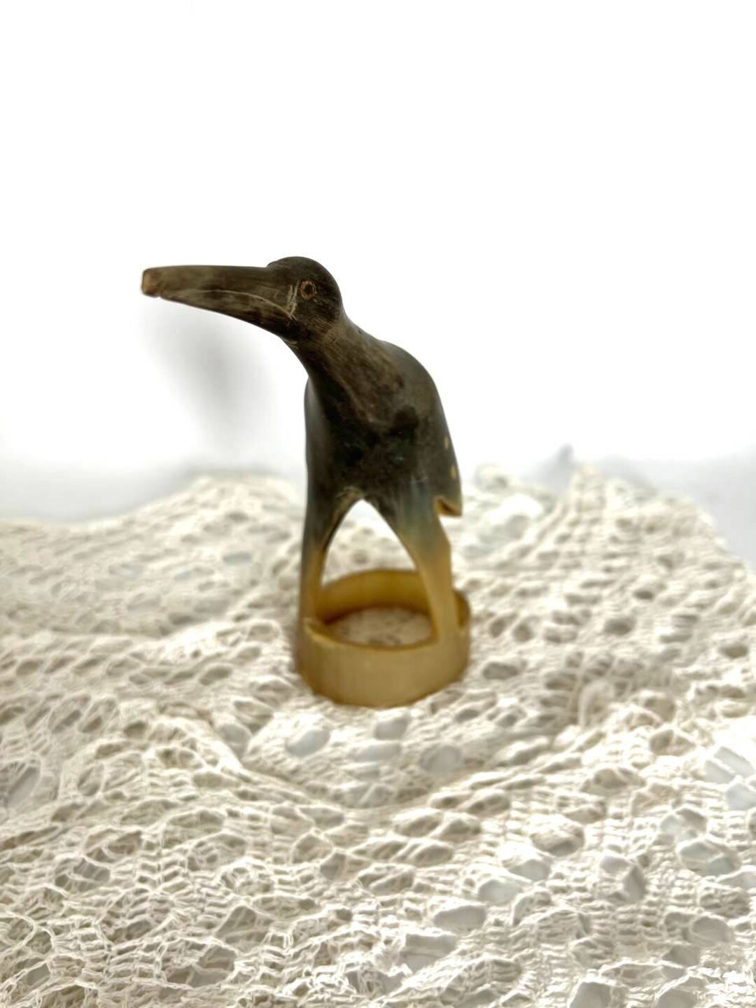 Vintage Soviet Bird Sculpture, Natural Horn Figurine, Home Decor - Etsy