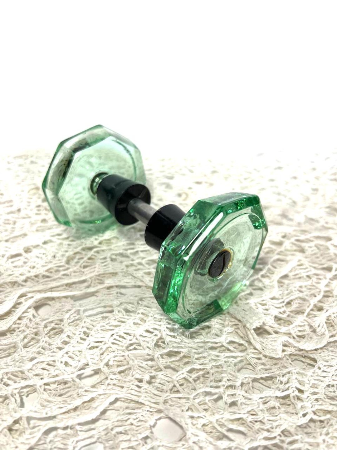 Vintage Green Glass Door Knob Set - USSR 1970s - Etsy