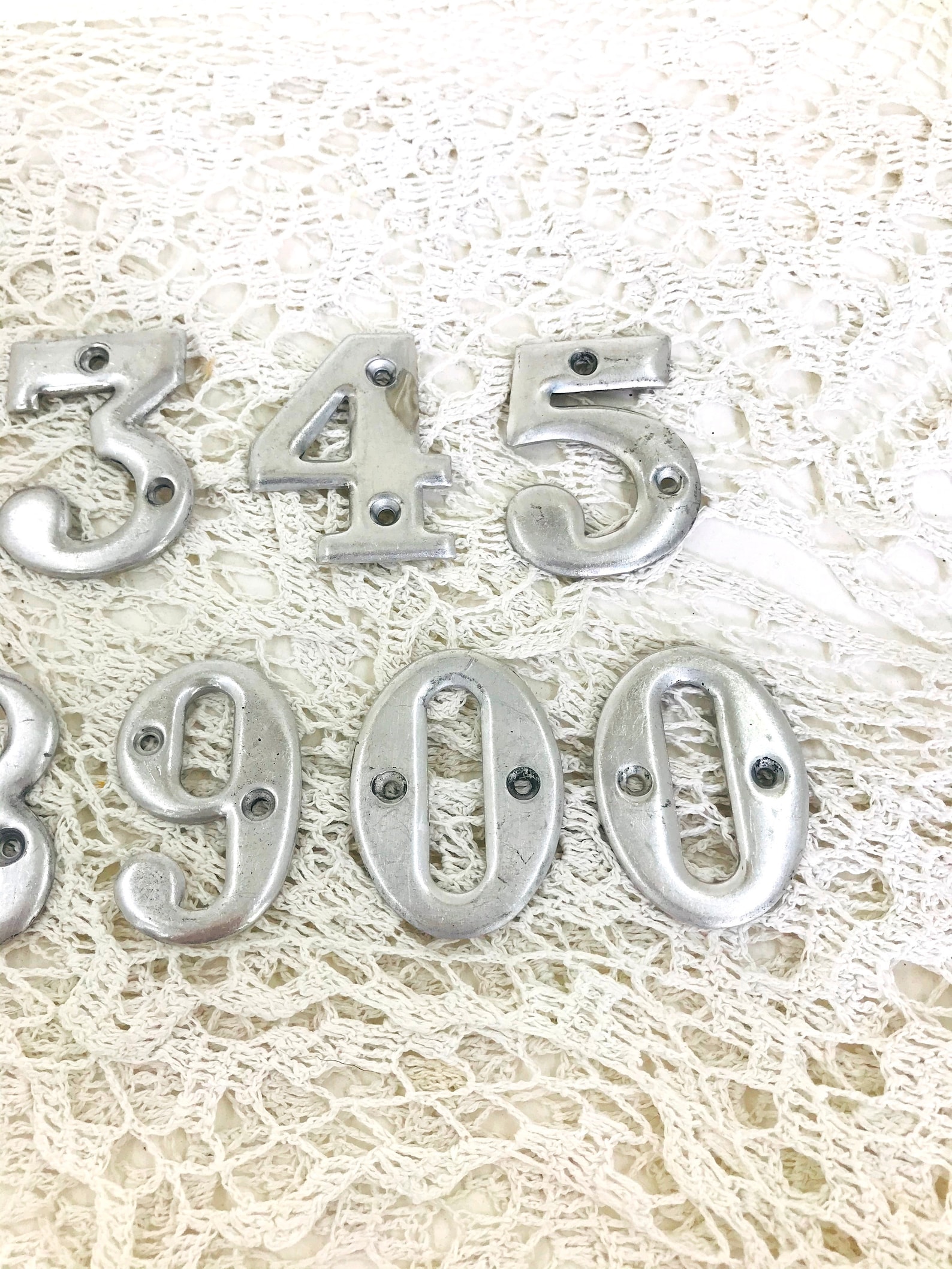 Vintage door numbers Metal plate flat room number Address | Etsy