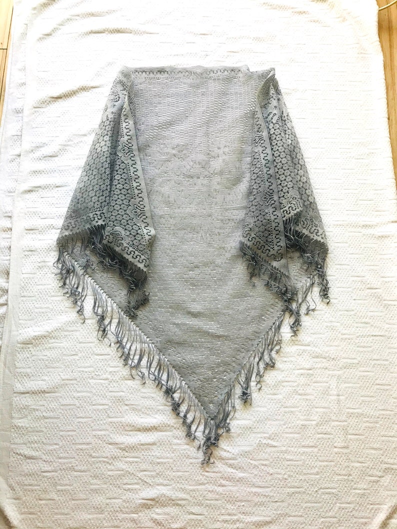 Gray Shawl Triangle Lace Shawl Evening Shawl Lace Wedding - Etsy