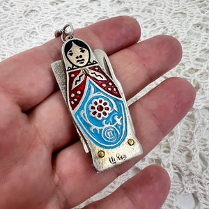 Vintage Matryoshka Keychain With Folding Knife and Nail File Pocket ...