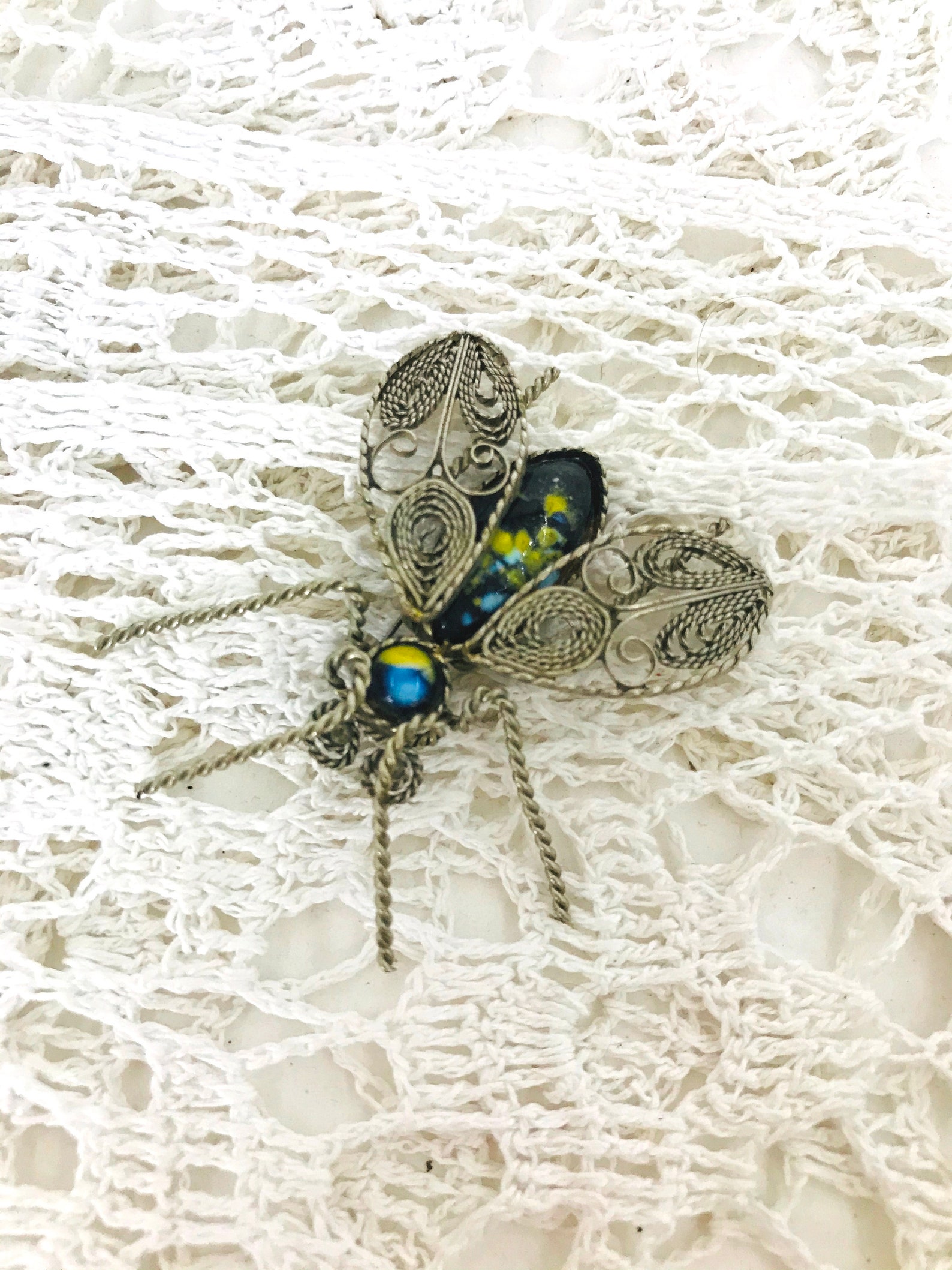Vintage Fly Brooch Filigree Accessory Brooch in Shape of Fly - Etsy