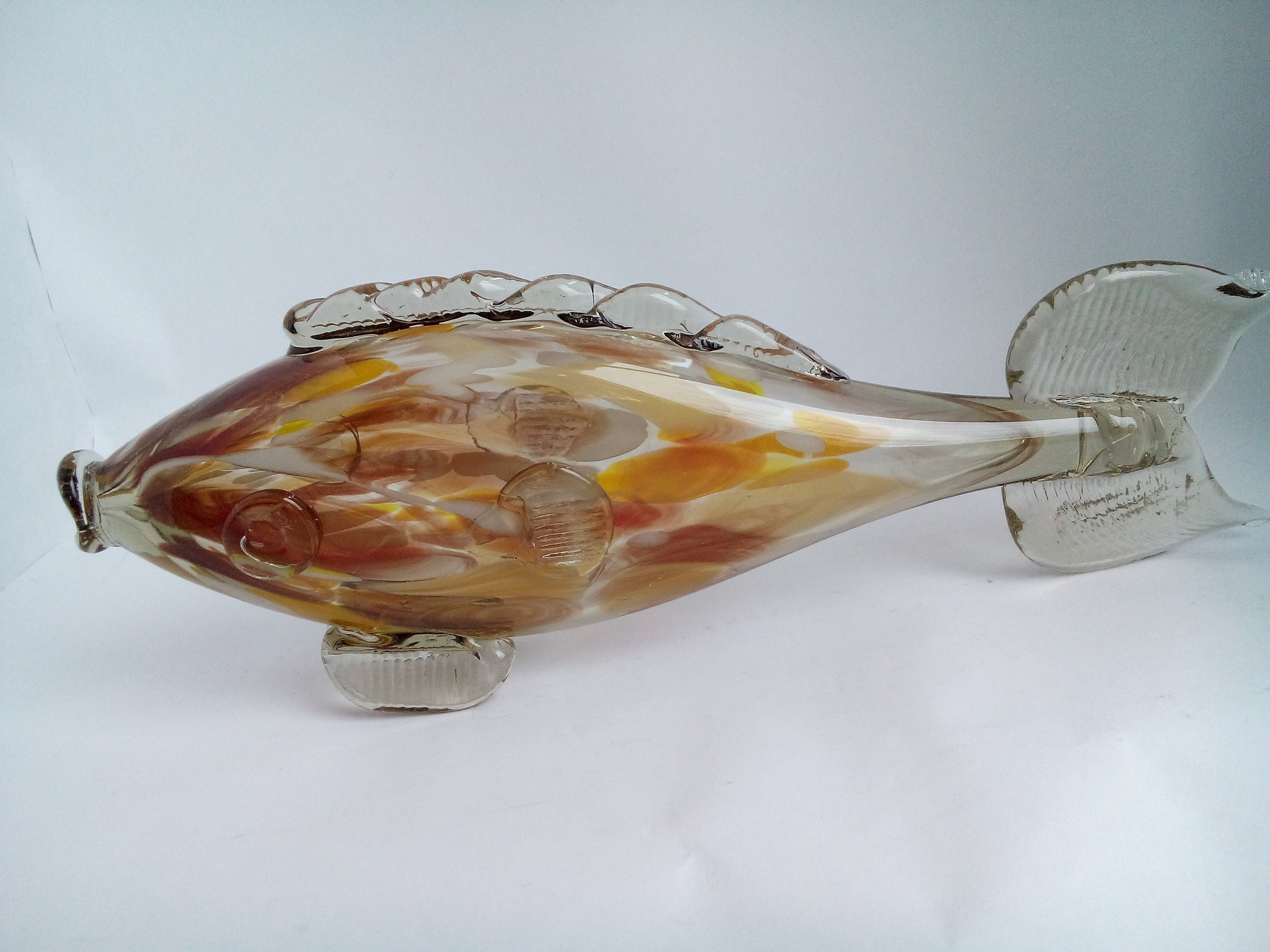Decor of glass fish Soviet vintage fish from glass Glass fish | Etsy