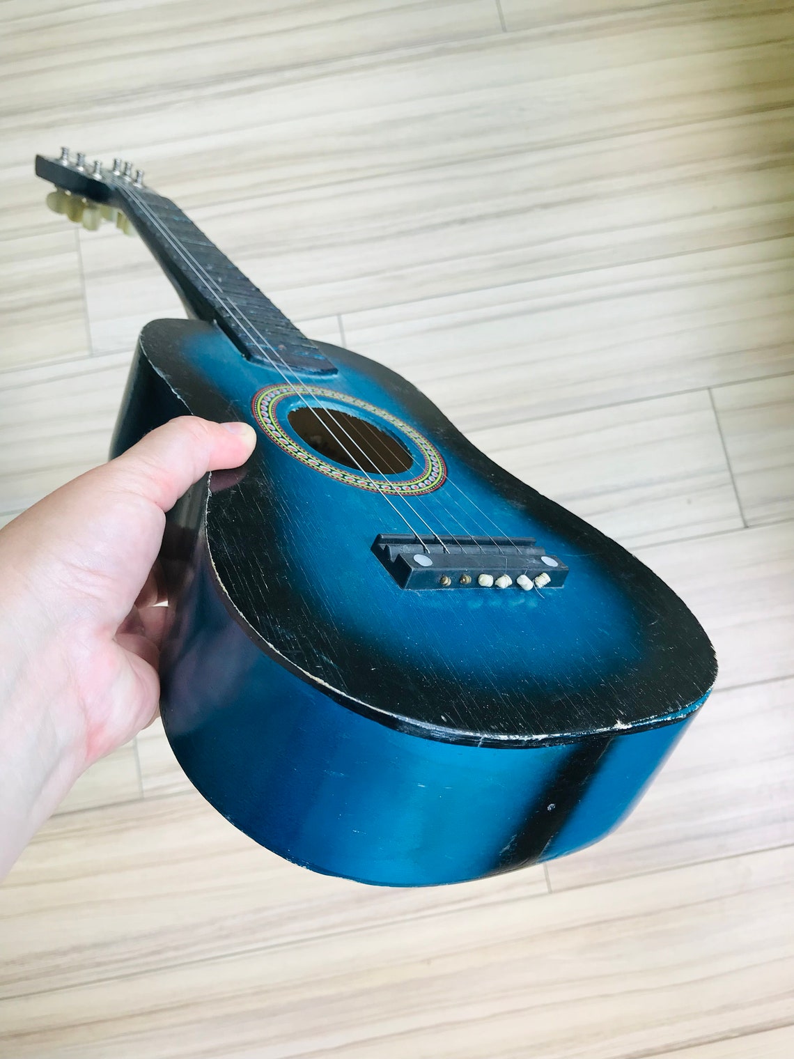 Vintage Children's Toy Guitar 6 String Retro Mini Russian | Etsy