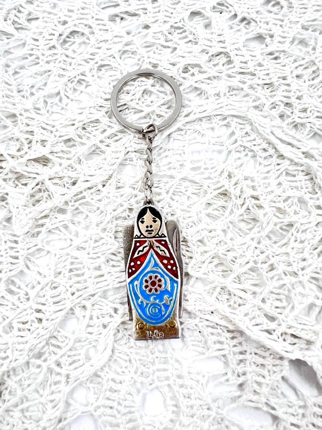 Vintage Matryoshka Keychain With Folding Knife and Nail File Pocket ...