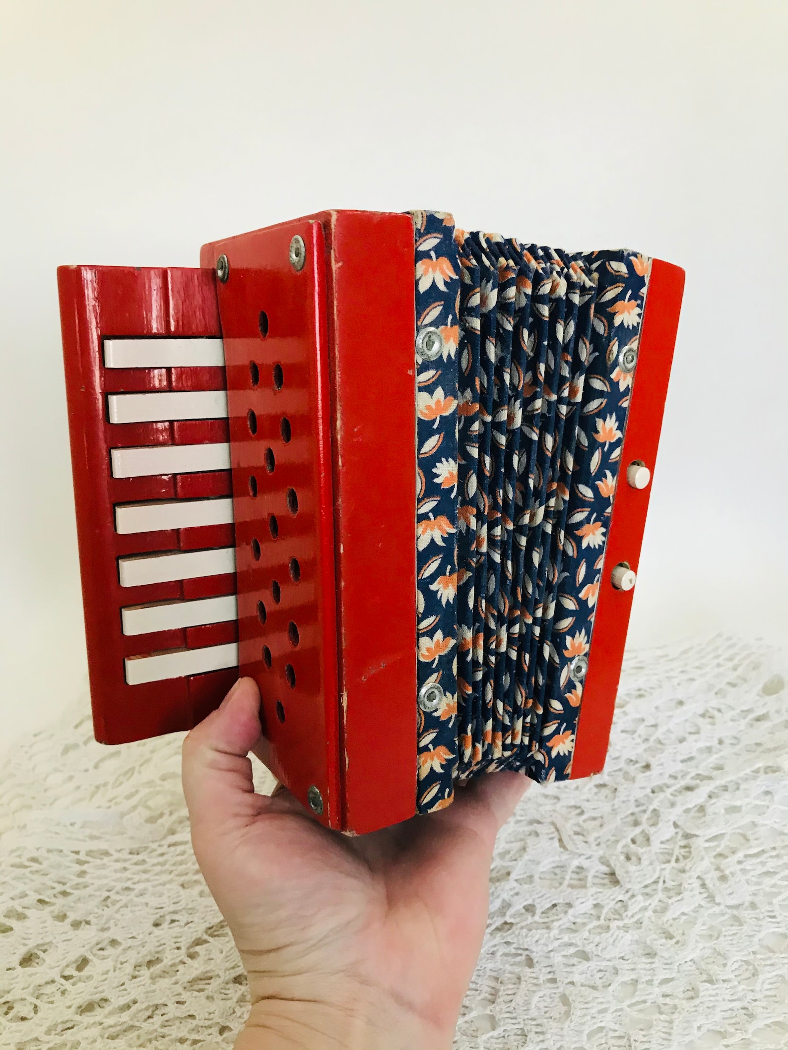 Vintage Decorative Musical Instrument Small Accordion Harmonic - Etsy