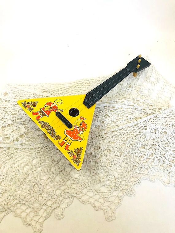 Vintage Children's Toy Balalaika 3 String Retro Mini | Etsy