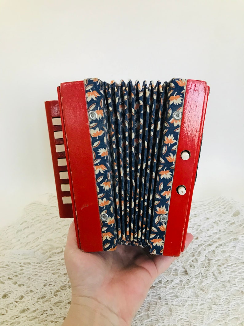 Vintage Decorative Musical Instrument Small Accordion Harmonic - Etsy