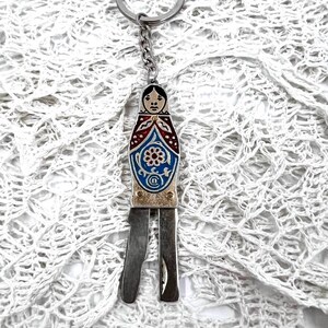 Vintage Matryoshka Keychain With Folding Knife and Nail File Pocket ...