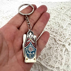 Vintage Matryoshka Keychain With Folding Knife and Nail File Pocket ...