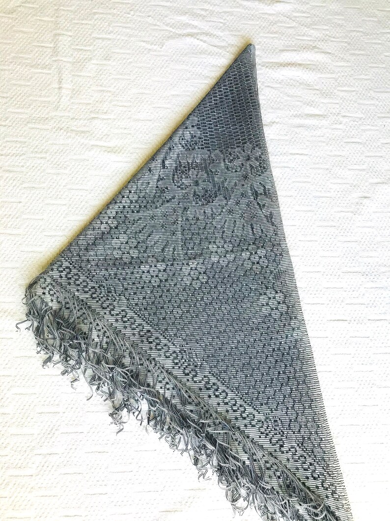 Gray Shawl Triangle Lace Shawl Evening Shawl Lace Wedding - Etsy