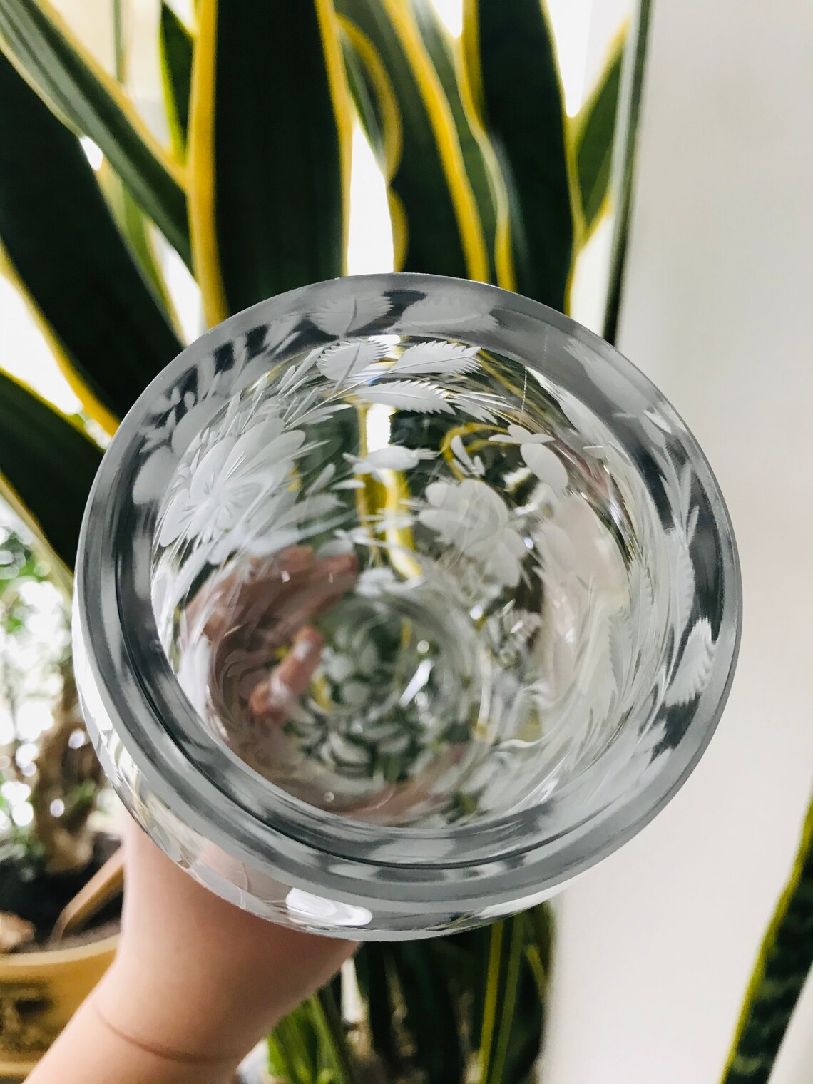 Vintage Big Decorative Glass Horn Horn of Plenty Cut Glass | Etsy