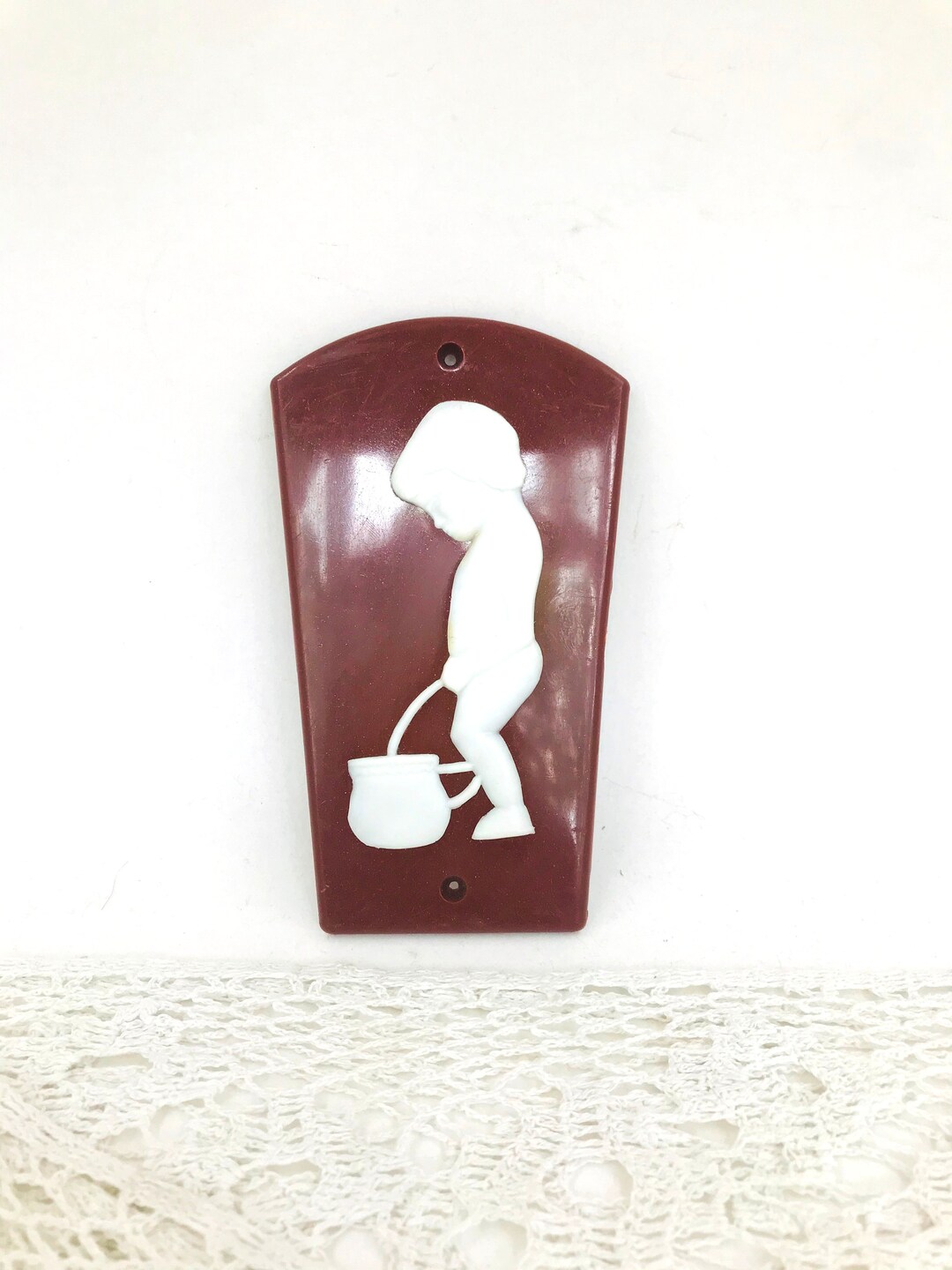 Vintage Soviet Plastic Bathroom Door Sign Bathroom Sign Toilet Door ...